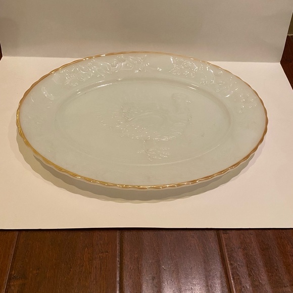 Anchor Hocking | Dining | Vintage Thanksgiving Turkey Platter Anchor ...
